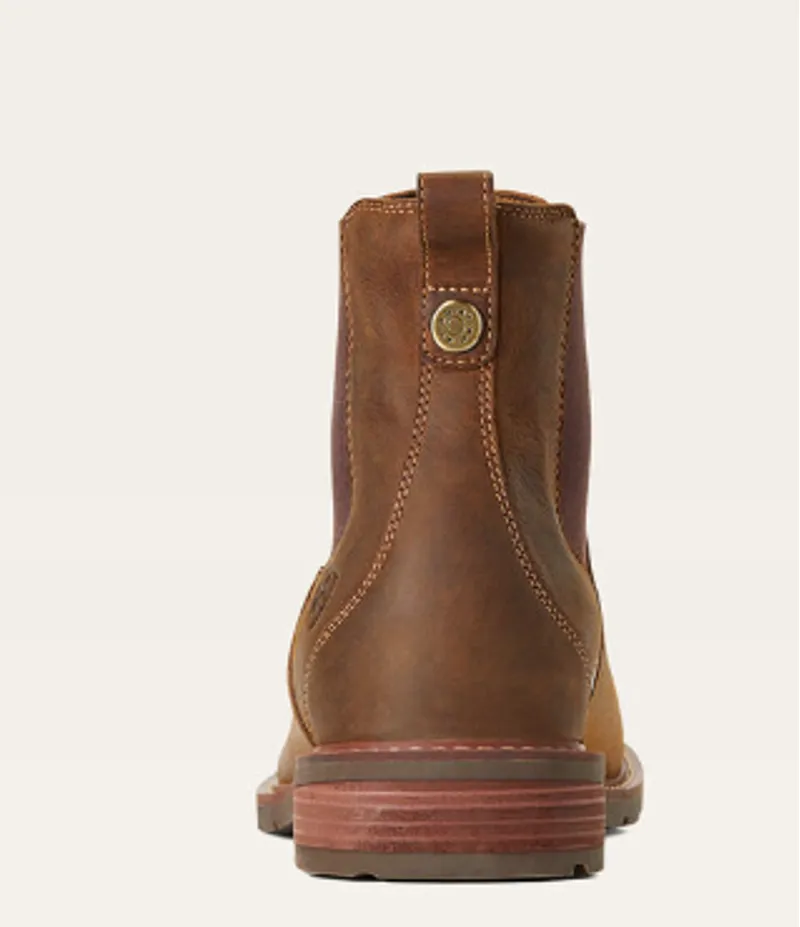 Ariat Mens Wexford Waterproof Chelsea Boot Weathered Brown