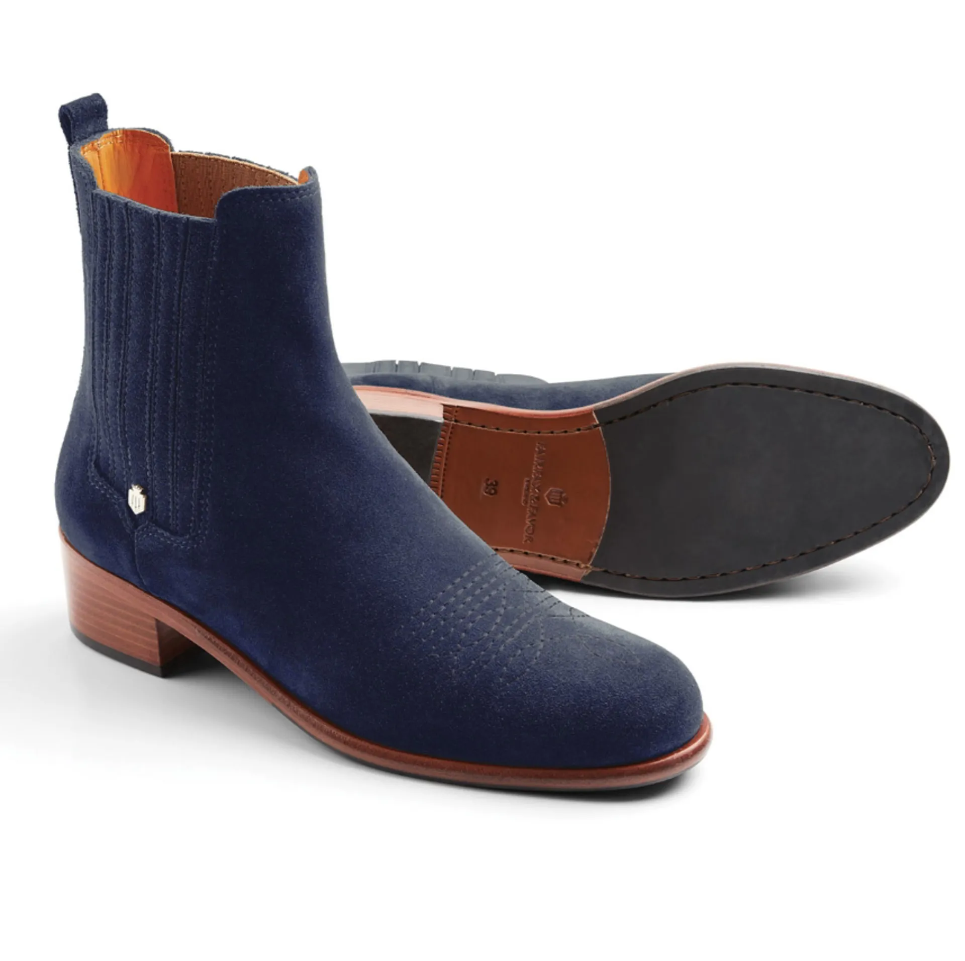 Fairfax and Favor Rockingham Chelsea Boot Ink Suede
